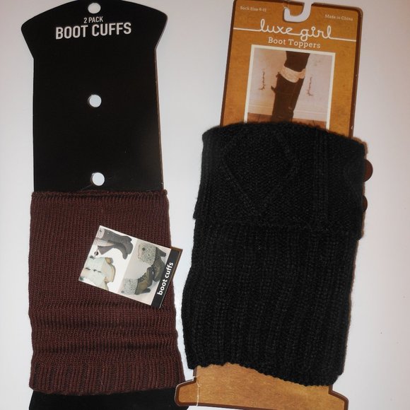 Luxe | Accessories | Luxe Girl Boot Toppers And Boot Cuff Lot 2 Pairs ...